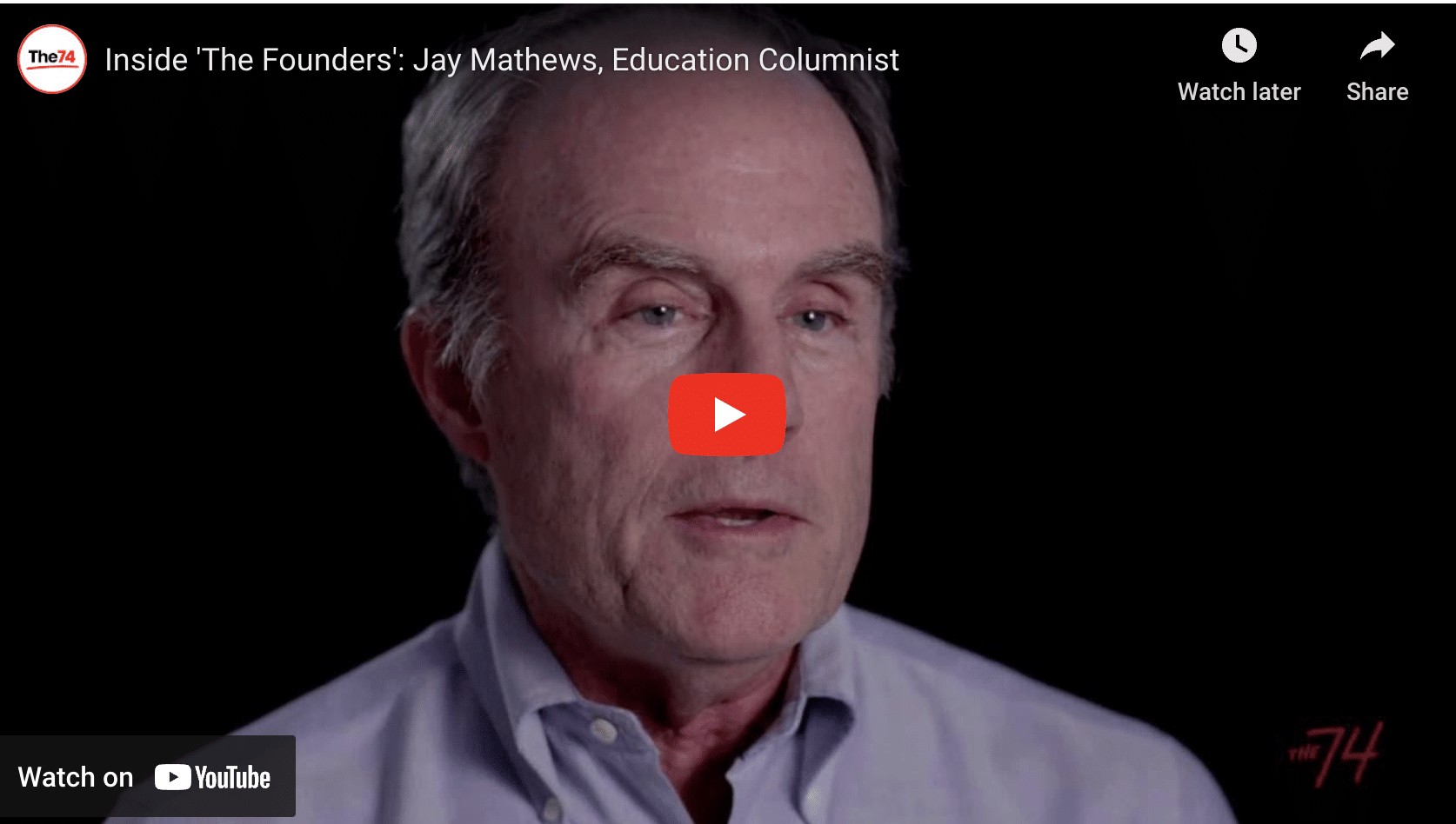 Inside 'The Founders': Jay Mathews, Education Columnist - Founders Library